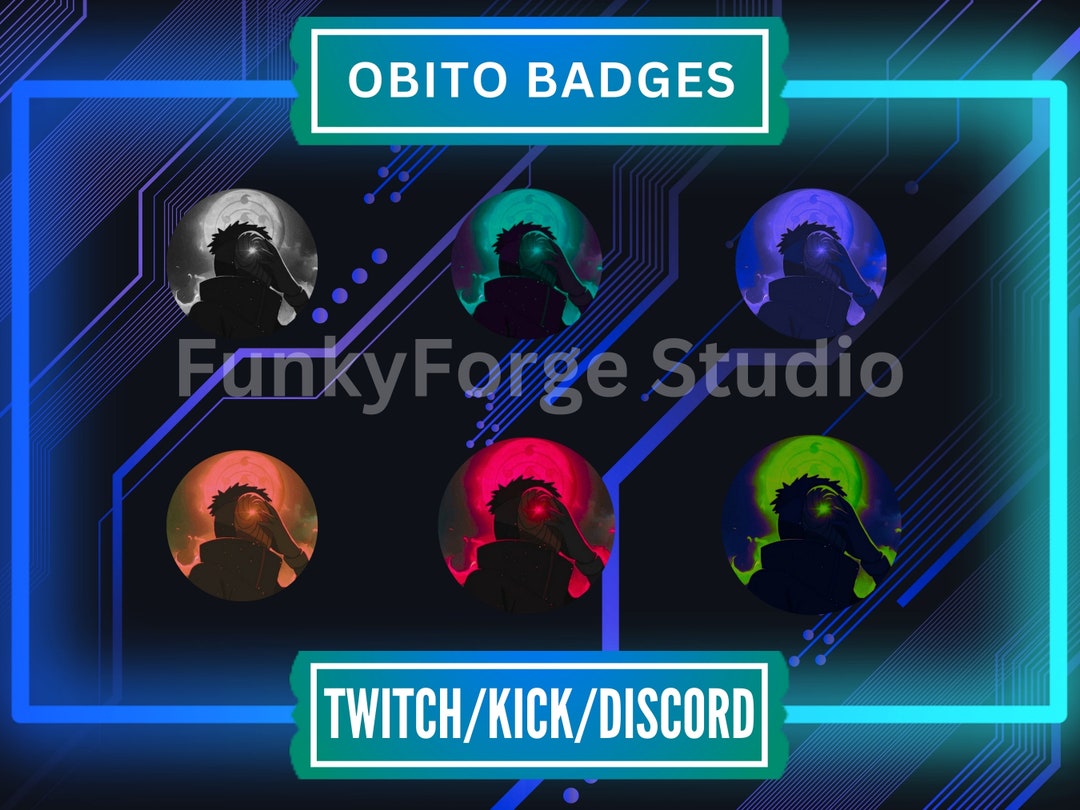 Obito Uchiha Twitch Badges Bit Badges, Sub Badges Naruto Character ...