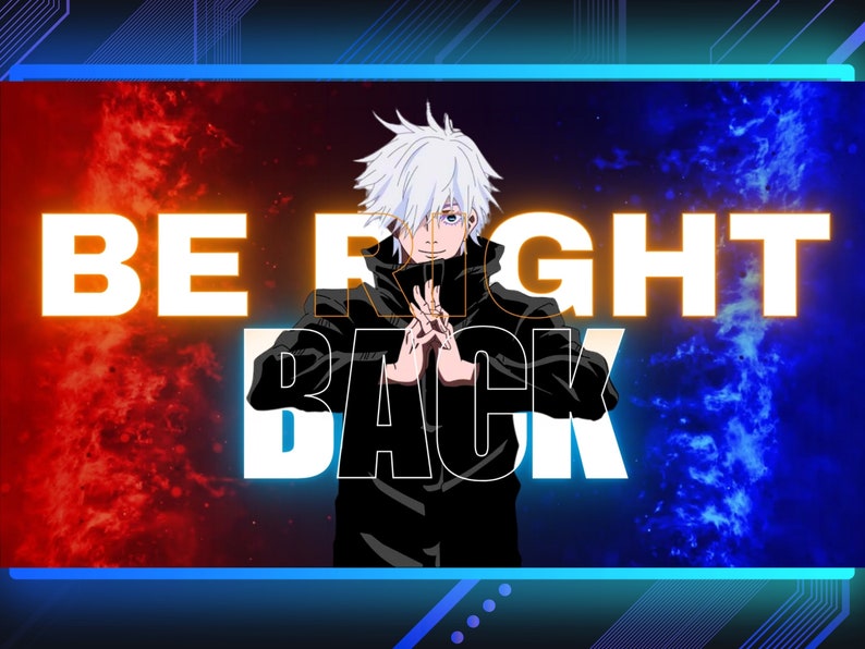 Gojo-satoru Animated Streaming Overlay Anime-themed 4x Screens starting ...