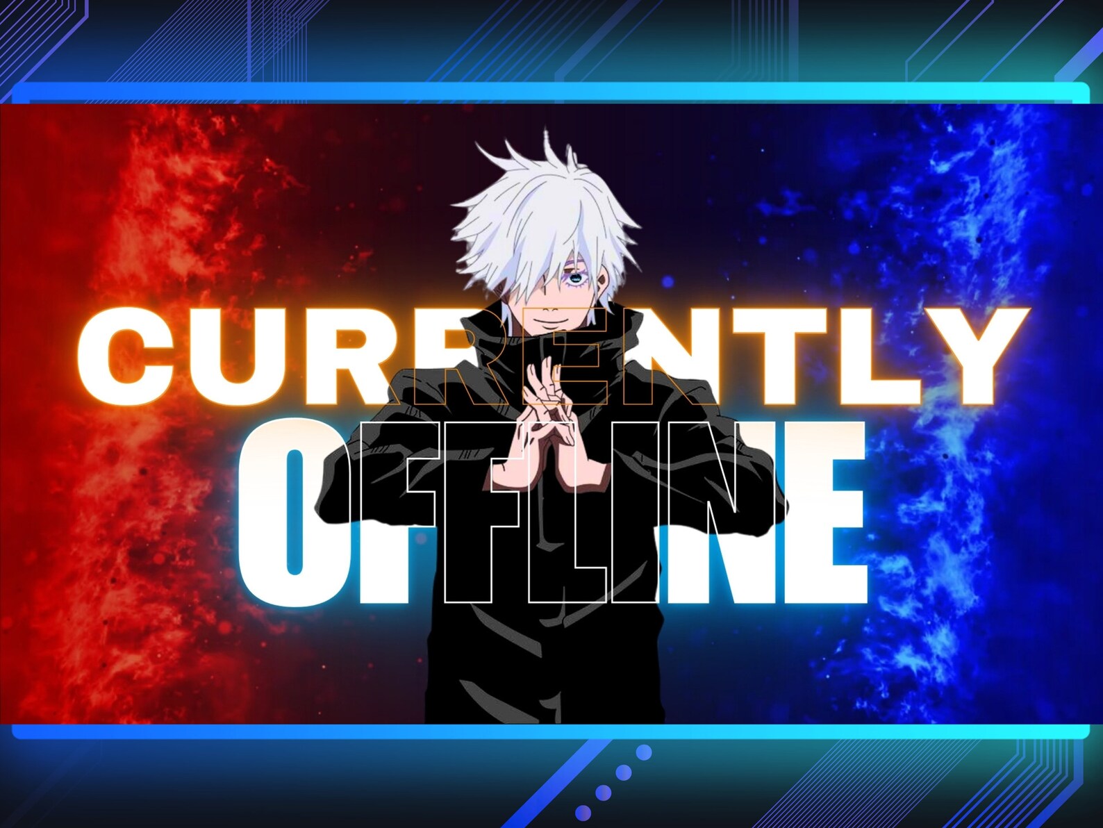 Gojo Satoru Animated Streaming Overlay Anime-themed 4x Screens starting ...