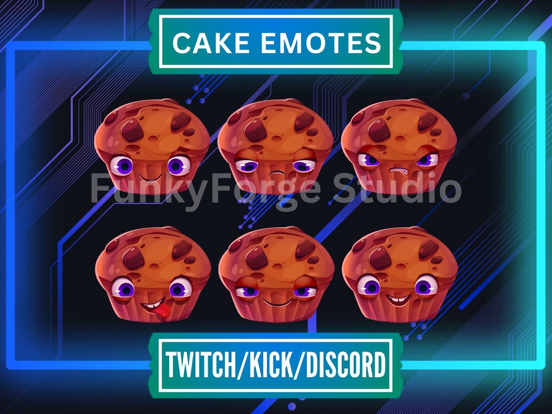 Kawaii Cupcake Emote Perfect for Streamers on Twitch, Discord, or ...