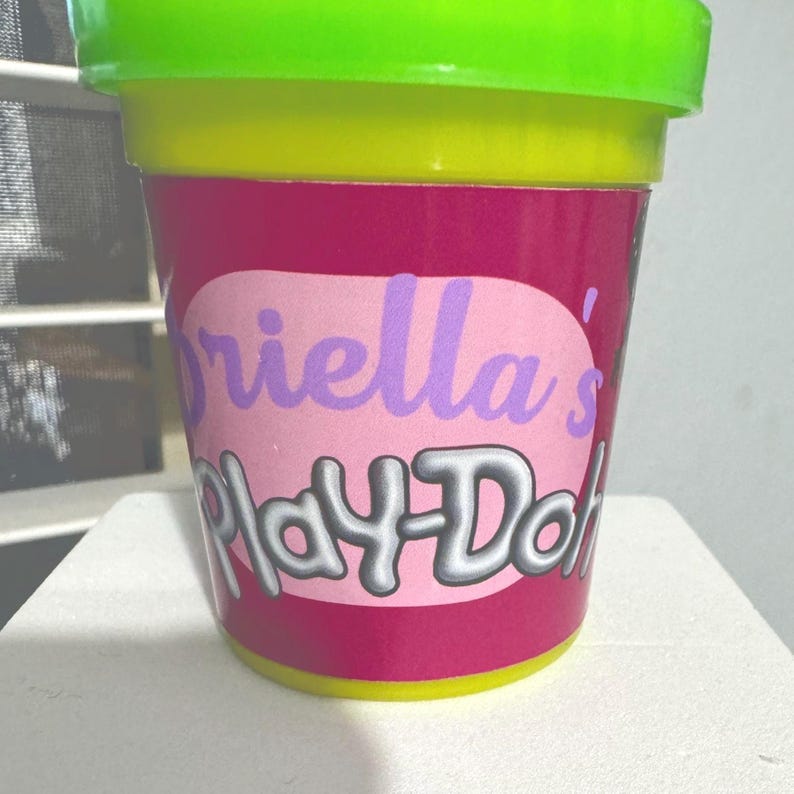 Custom Playdoh Party Favors: 2 Oz Cans, Assorted Lids - Etsy