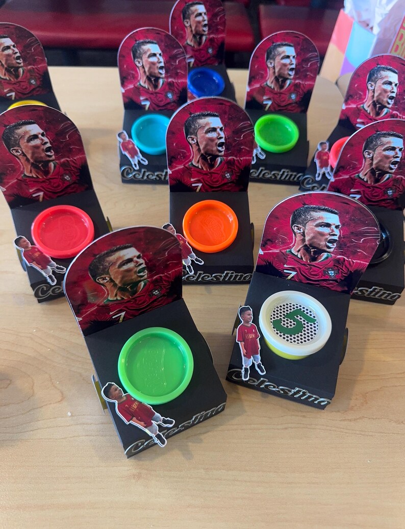 Cristiano Ronaldo Party Favors, Playdoh 1 Oz, Gable Boxes, Jersey Box ...