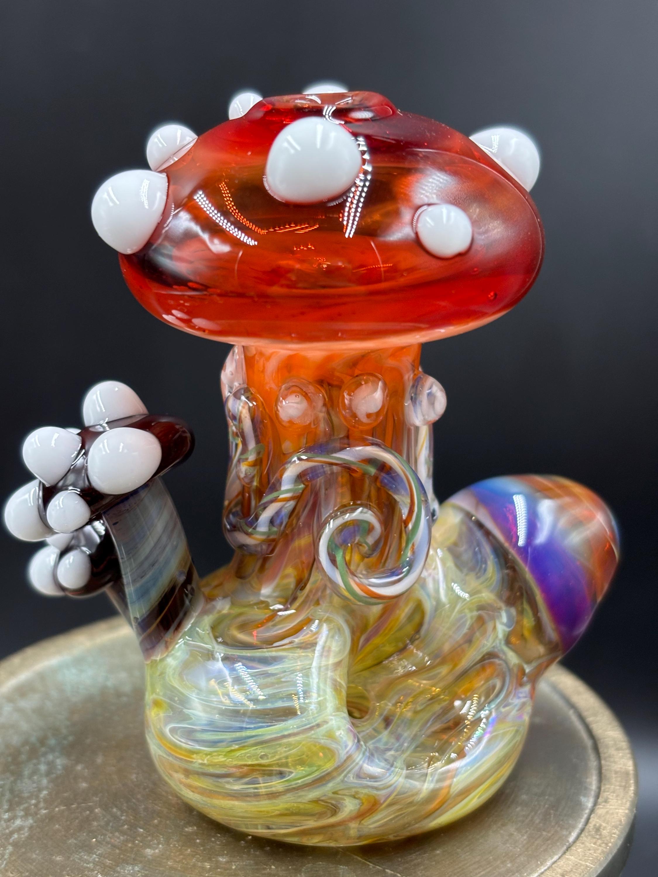 Glass Sculptural Mushroom Pipe Color Changing Made in USA - Etsy