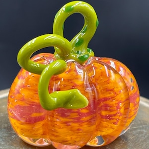 Mini Glass Pumpkin , Ornament - Etsy