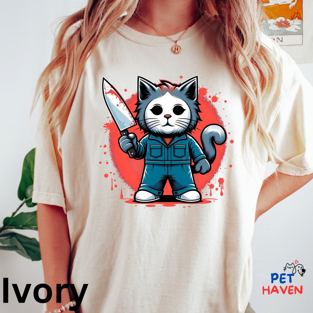 Michael Meowser Shirt, Halloween Comfort Colors Shirt, Horror Movie ...