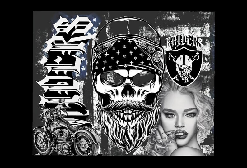 Raiders, Tumbler Wrap, Sublimation, Motorcycle, LV, Png, - Etsy