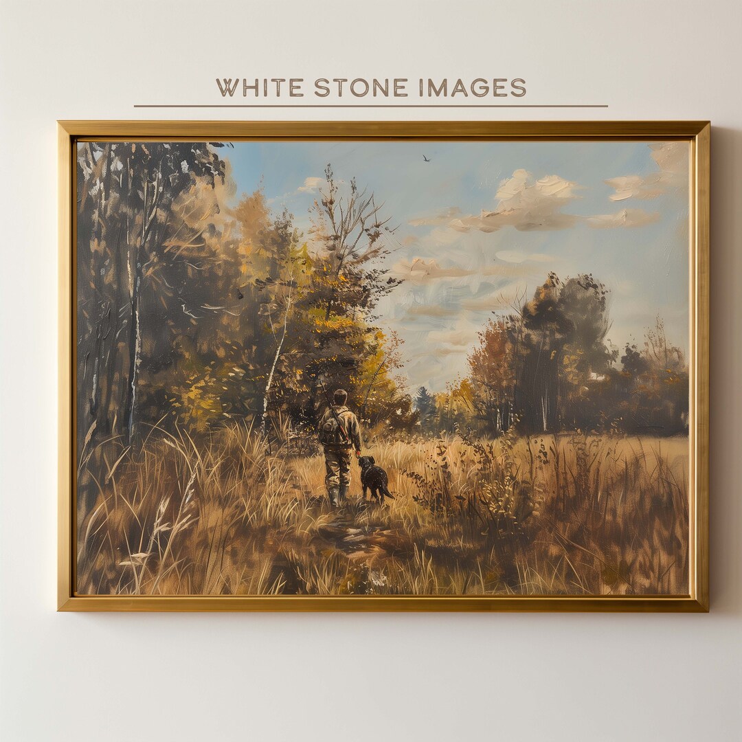 Printable Hunting Kid Scene | Duck Hunting | Landscape Oil Painting ...