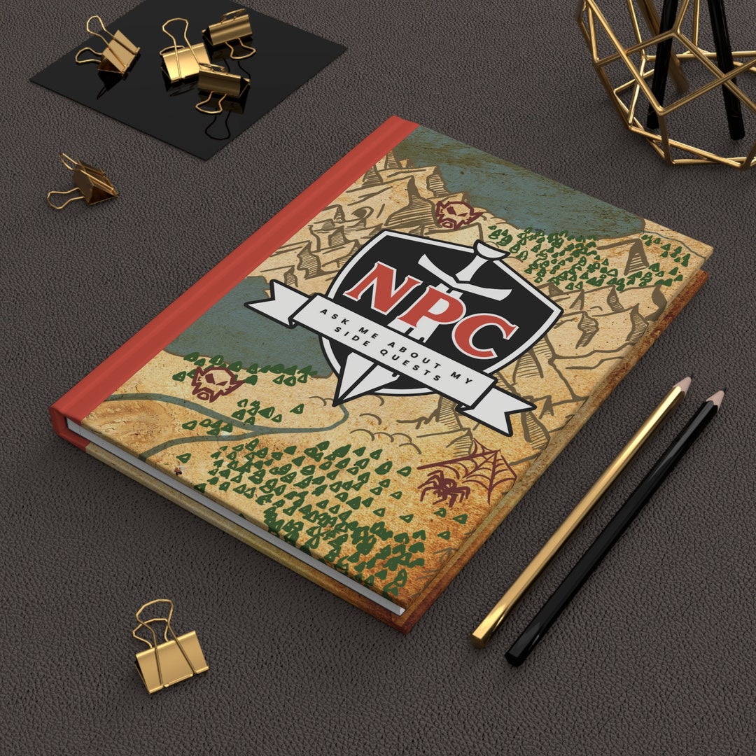 NPC Side Quest Adventure Journal, Hardcover 150 Page RPG Gaming Journal ...