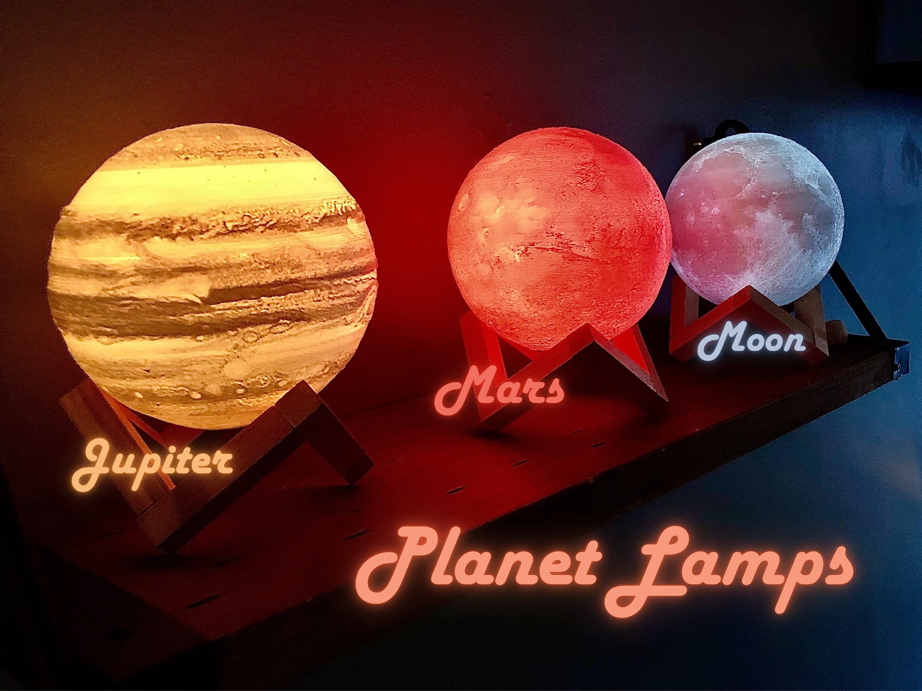 Planet Lamps With 16 Colors real Space Data Images Remote and Stand ...