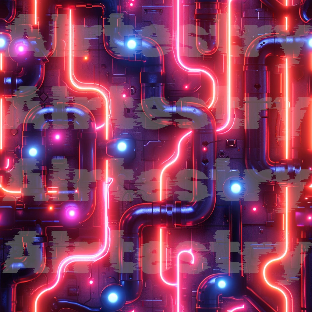 6 Seamless Cyberpunk Patterns - Etsy