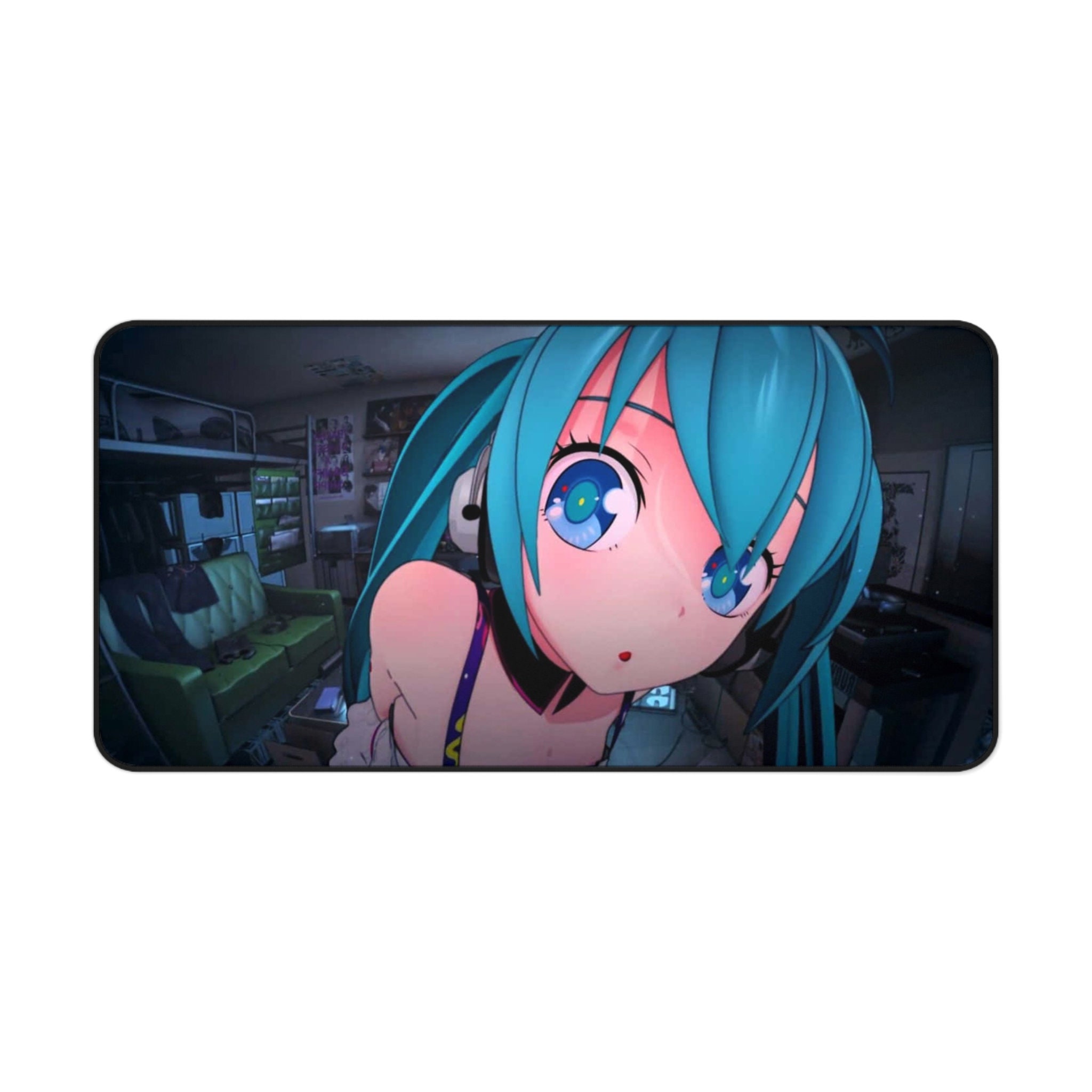 Hatsune Miku Fanart Inspired Mouse Pad Desk Mat, Gamer Gift Idea, Fun ...