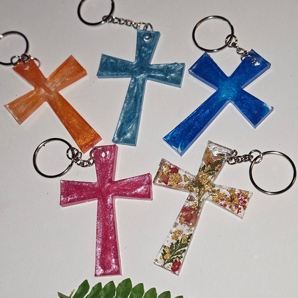 Cross Keychain - Etsy