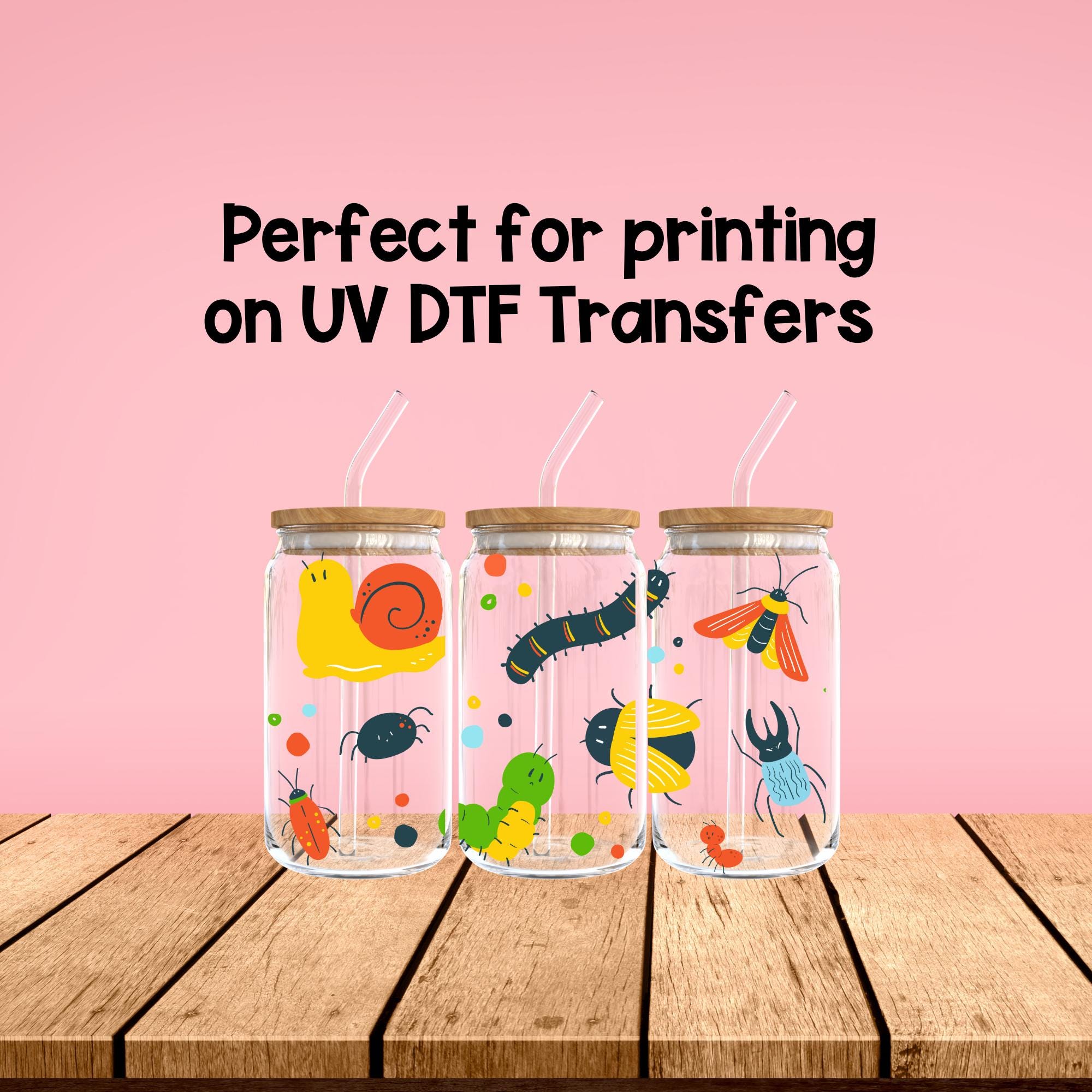 Bug Collage Summer Picnic PNG SVG Digital Cup File Cutesy Design Uv DTF ...