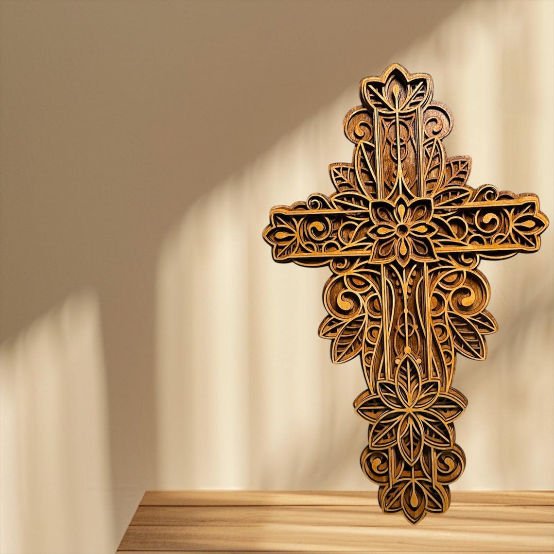 Layered Wooden Cross - Etsy