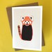 Red Panda // Greeting / Birthday Card - Etsy