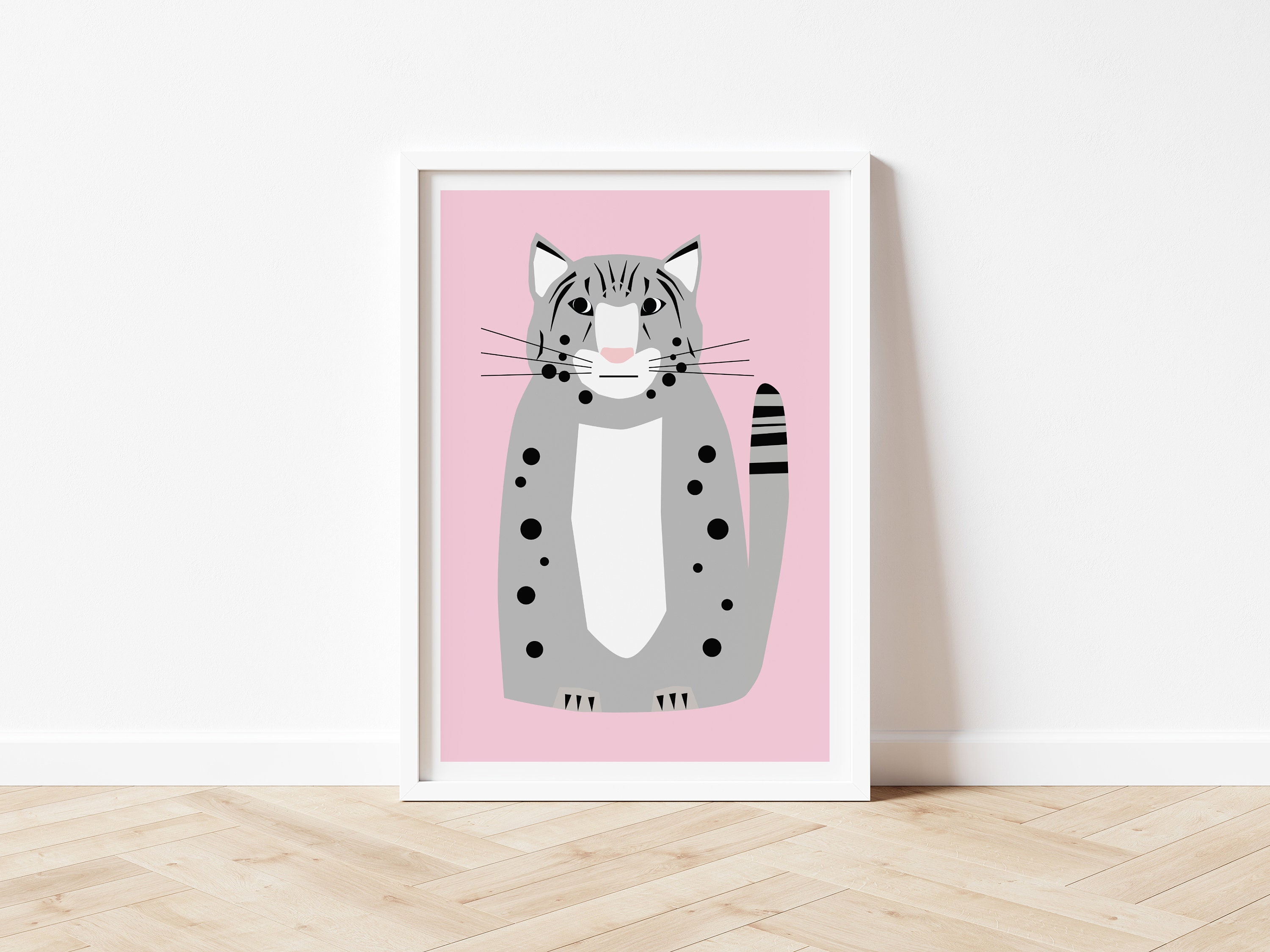Snow Leopard // Art Print A5/A4/A3 - Etsy