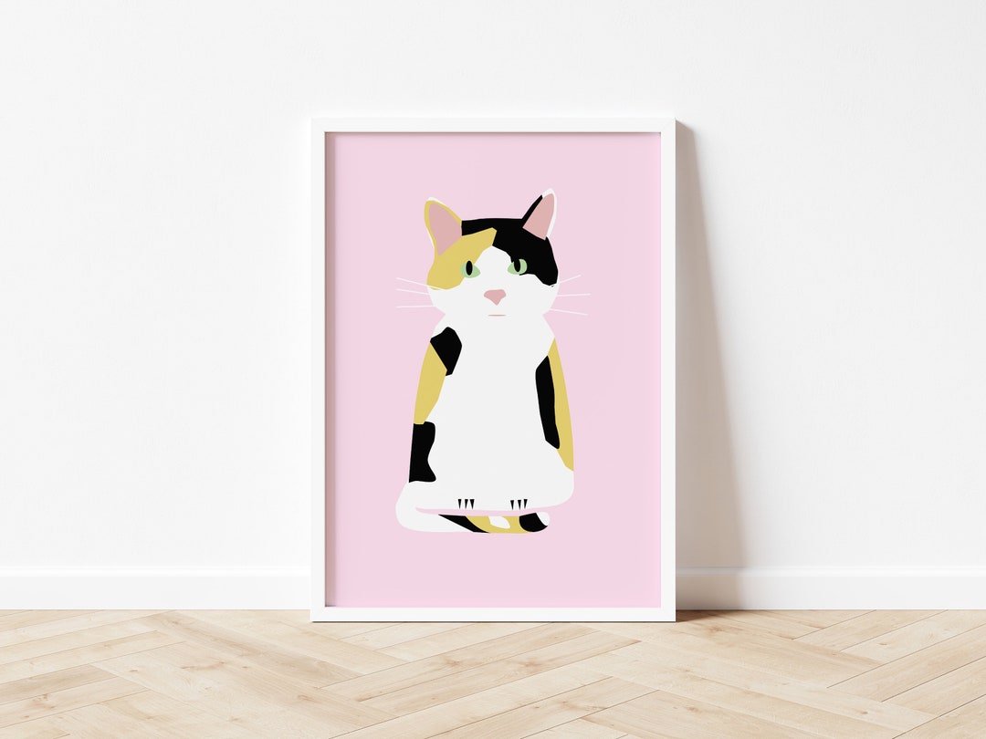 Tortoise Shell / Calico Cat // Art Print A5/A4/A3 - Etsy