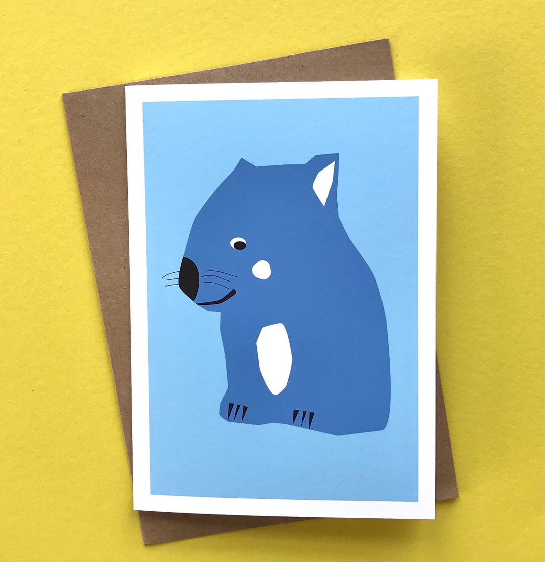 Wombat // Greeting/birthday Card - Etsy
