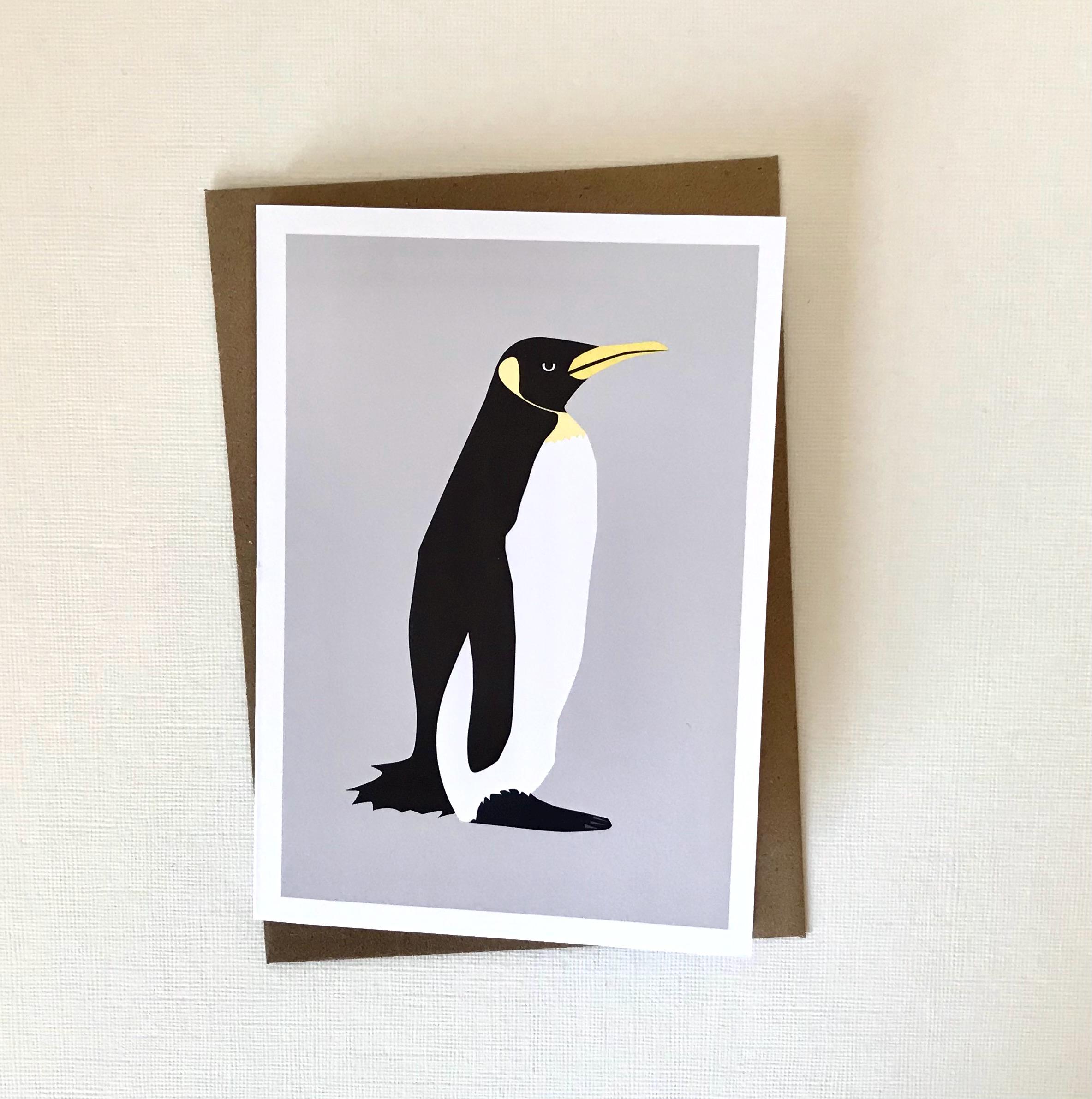 Penguin // Greeting / Christmas Card - Etsy