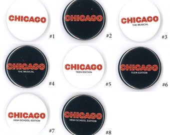 Broadway Inspired Show Button, 1.25, Pins, Musicals, Musical Theatre ...