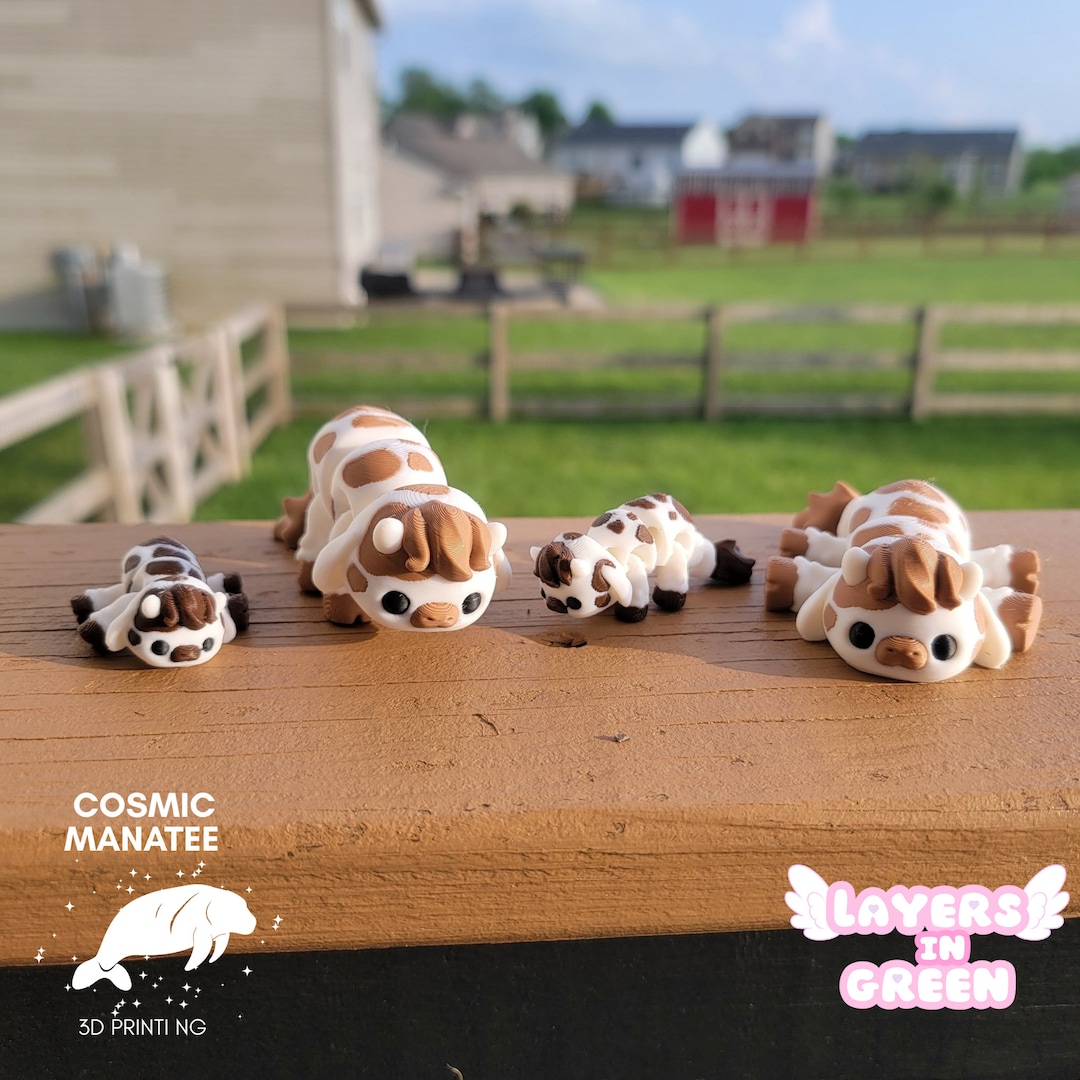 3D Printed Flexi Highland Cow: Fidget Desk Toy - Etsy