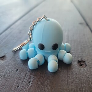 3D Printed Octopus Keychain - Octopus Keychain for Car Keys - Octopus ...