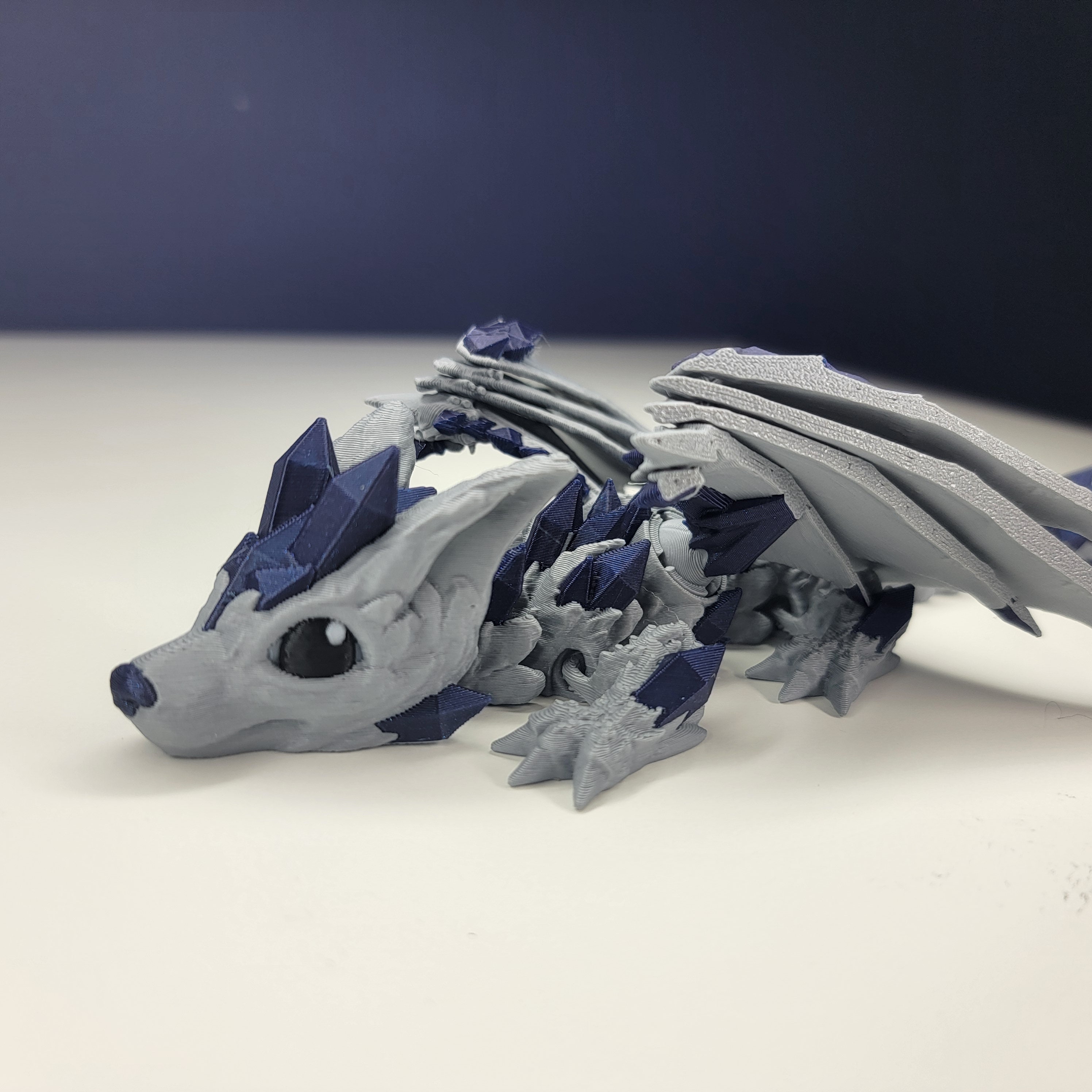 Baby Wolf Dragon 3D Printed Articulating Dragon Movable Wings Dragon ...
