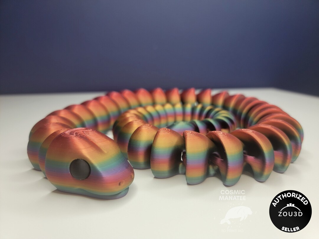3D Printed Articulating Snake - 30 Inches Long - Snake Fidget Toy - Etsy