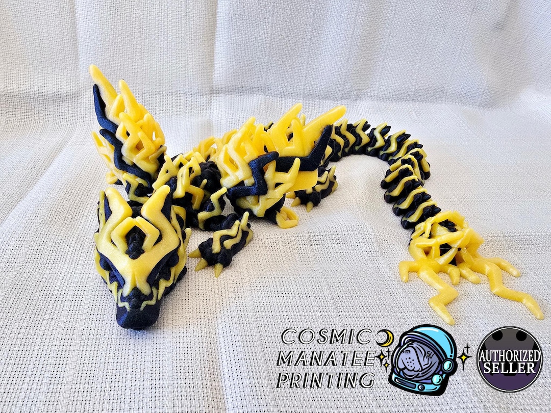 3D Printed Storm Dragon - Dragon Fidget Toy - Lightning Dragon - Dragon ...