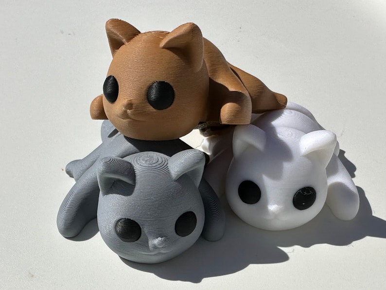 3D Printed Cat Fidget Toy: Articulating Mini Cat - Etsy