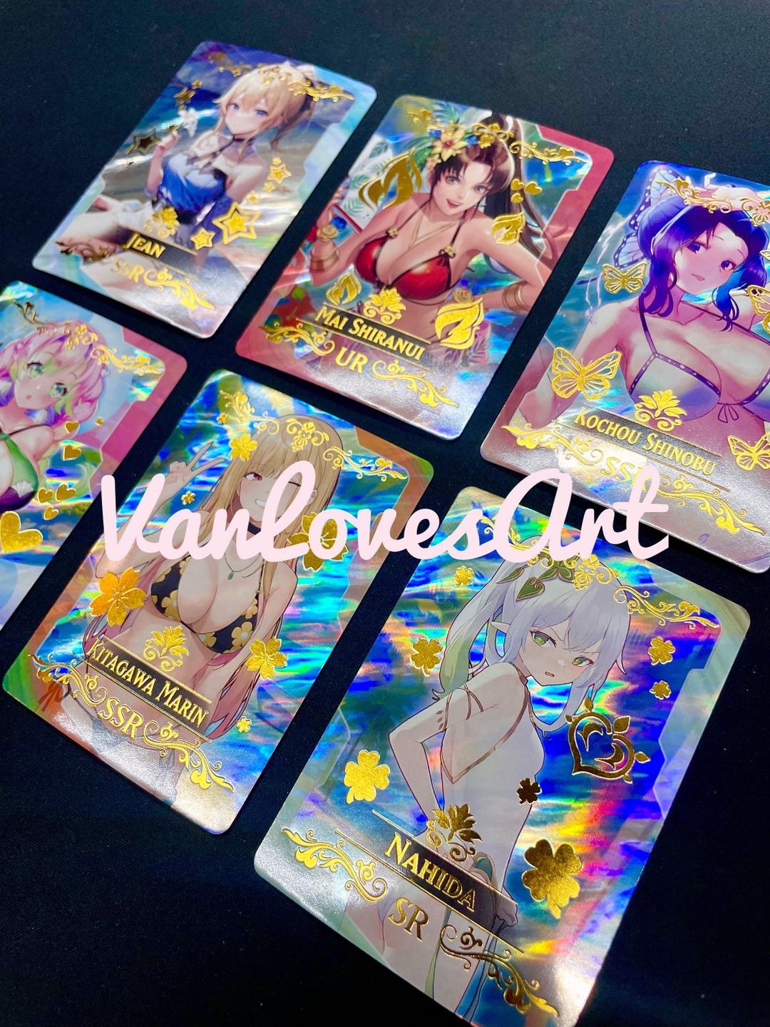 Sexy Hentai Shiny Waifu Cards! Handmade Lewd/naughty Vanlovesart Japanese Style, Trading Cards ...