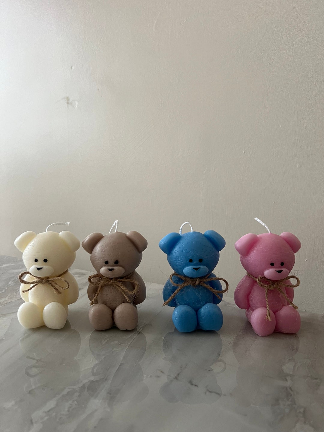Big Teddy Bear Candles Vanilla Scent Gift Bear Candles Baby Shower Home ...