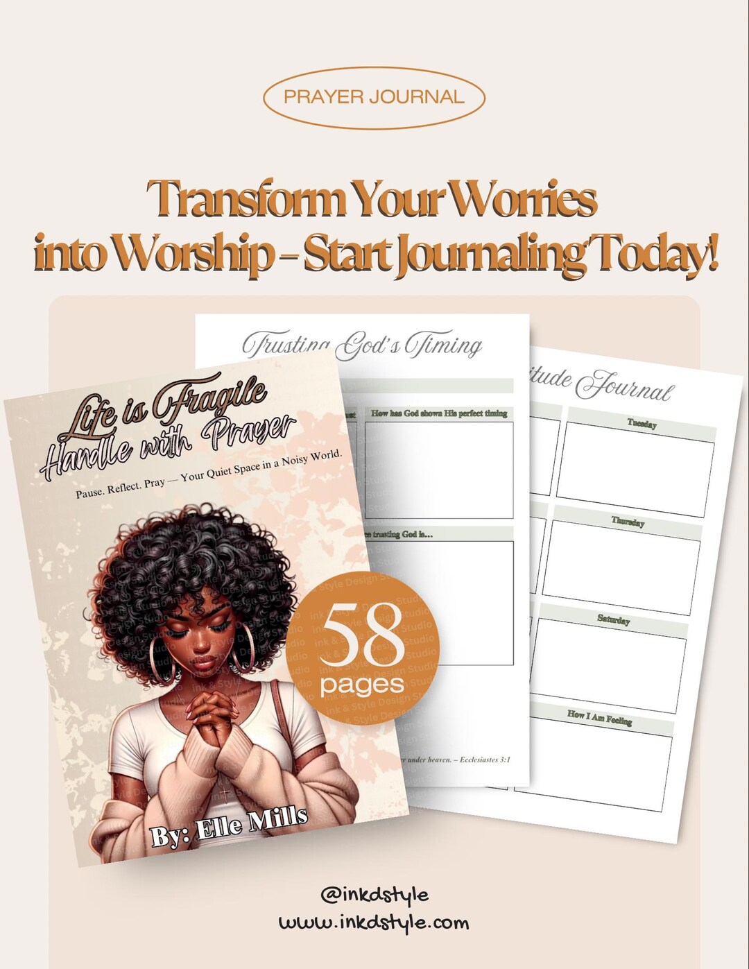 Life is Fragile, Handle With Prayer | Digital Prayer Journal ...