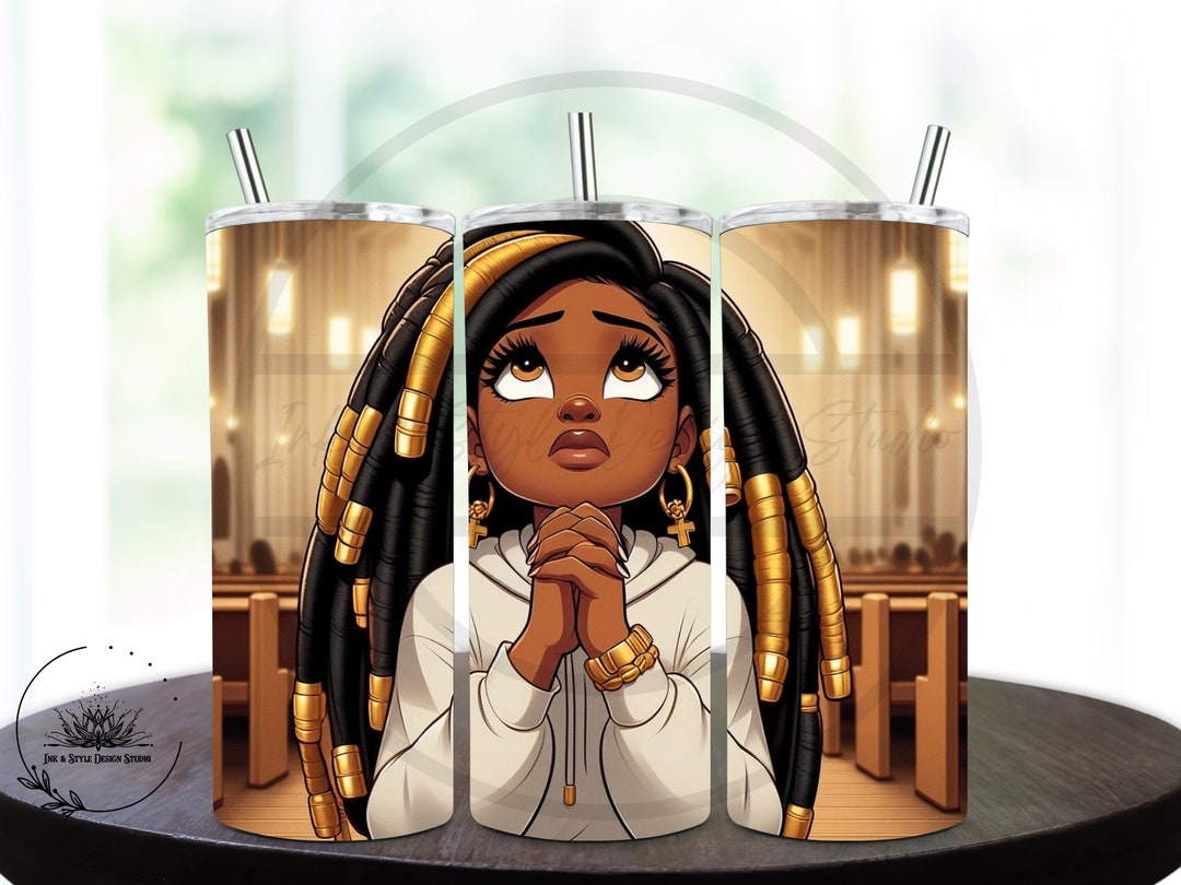 Chibi Style African American Woman Praying - Etsy
