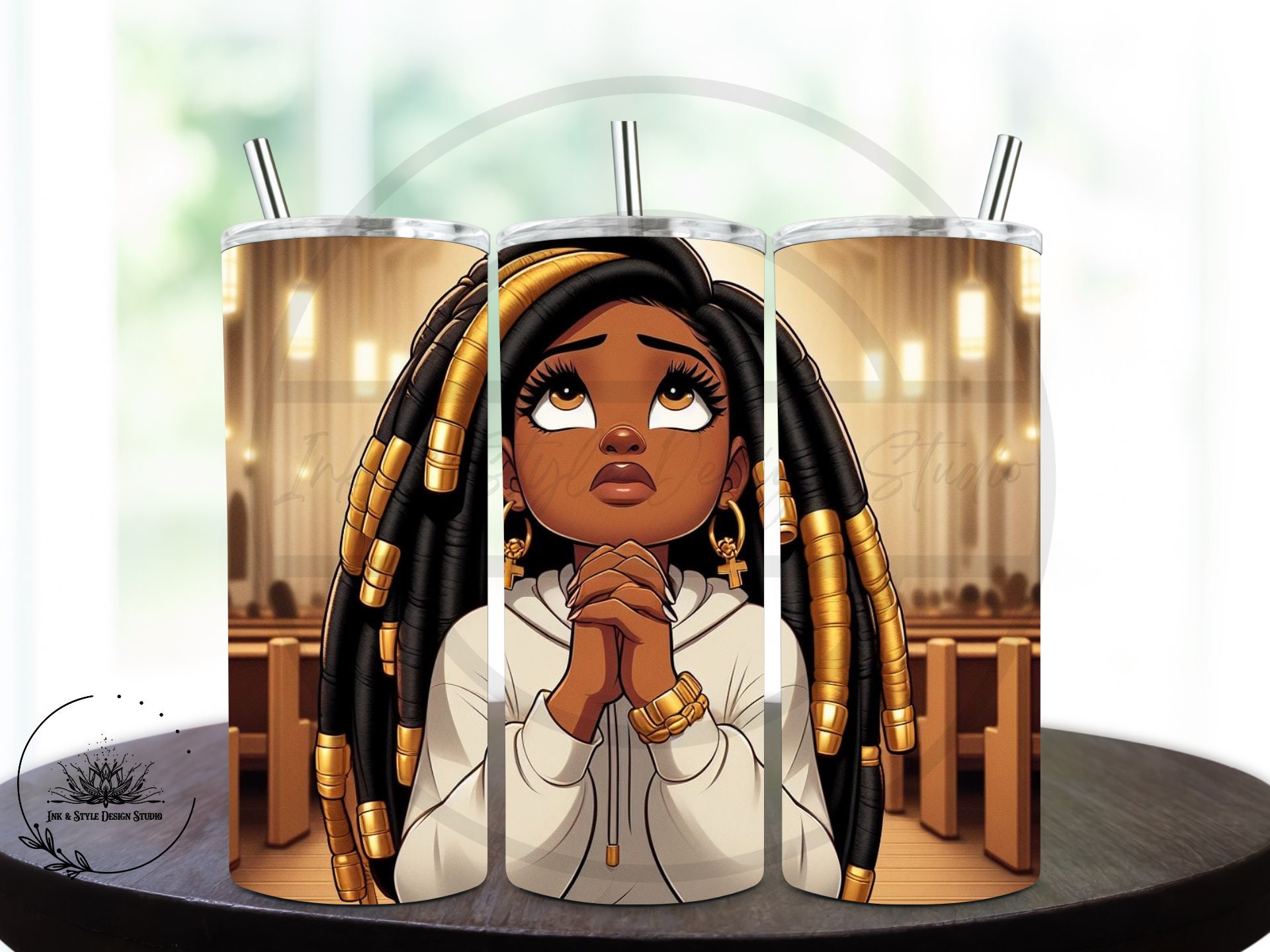 Chibi Style African American Woman Praying - Etsy