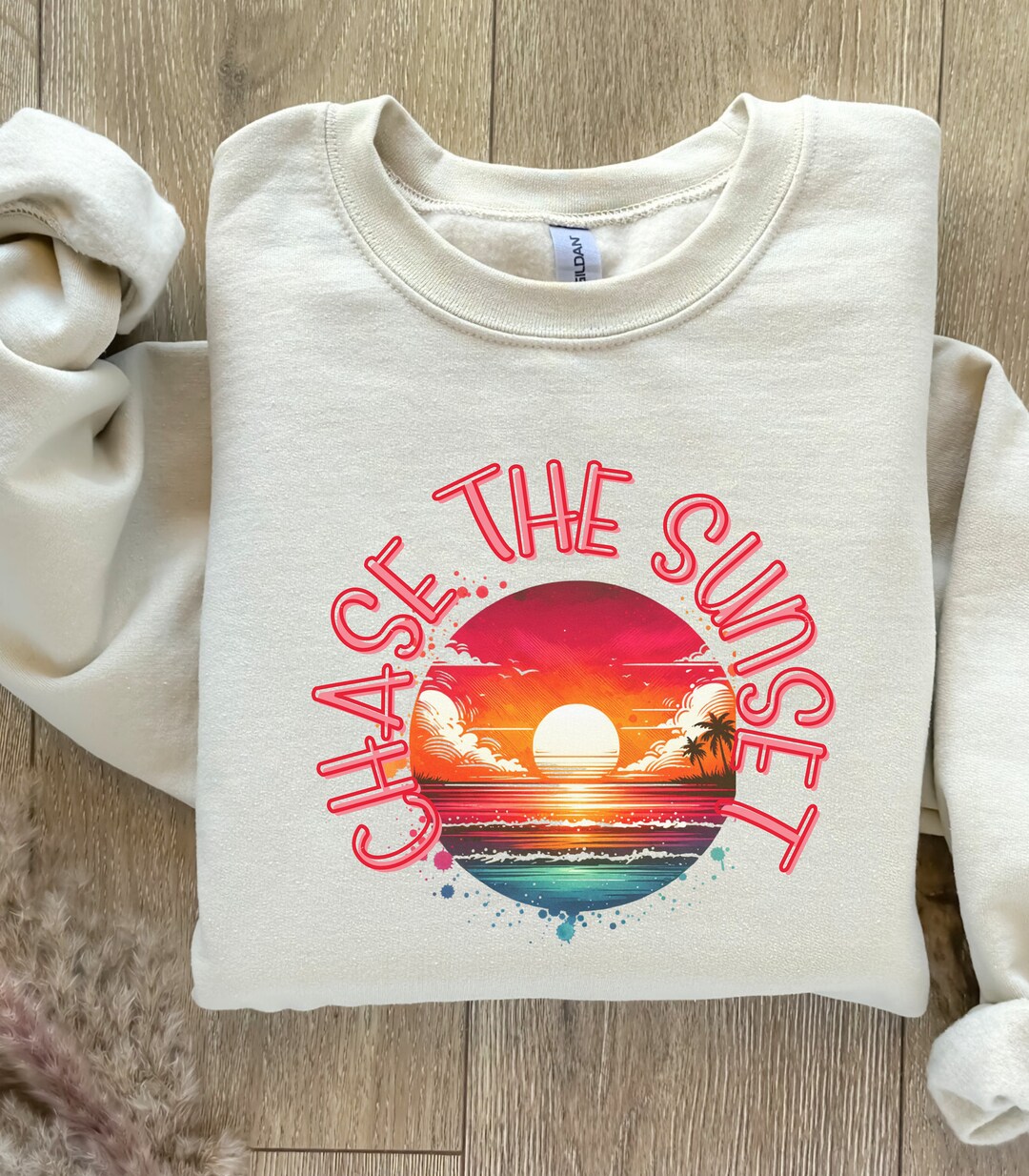 Chase the Sunset Crewneck Sweatshirt, Beachwear Sweatshirt Gift ...