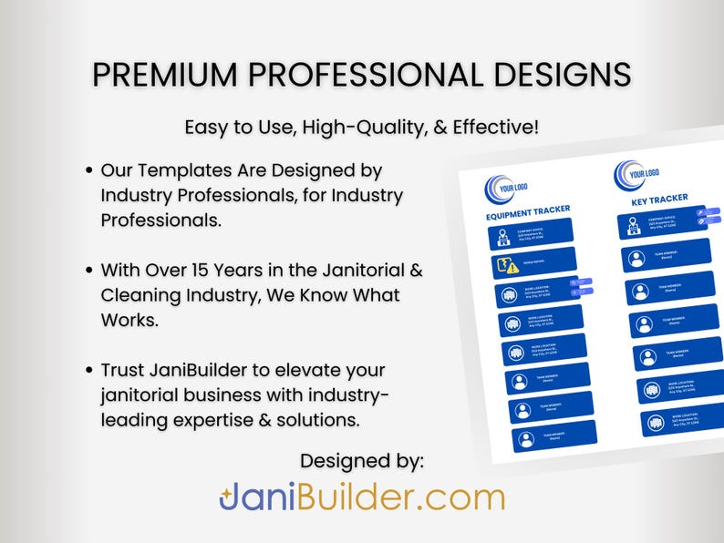 Janitorial Key & Equipment Tracker Templates (CANVA Whiteboard ...