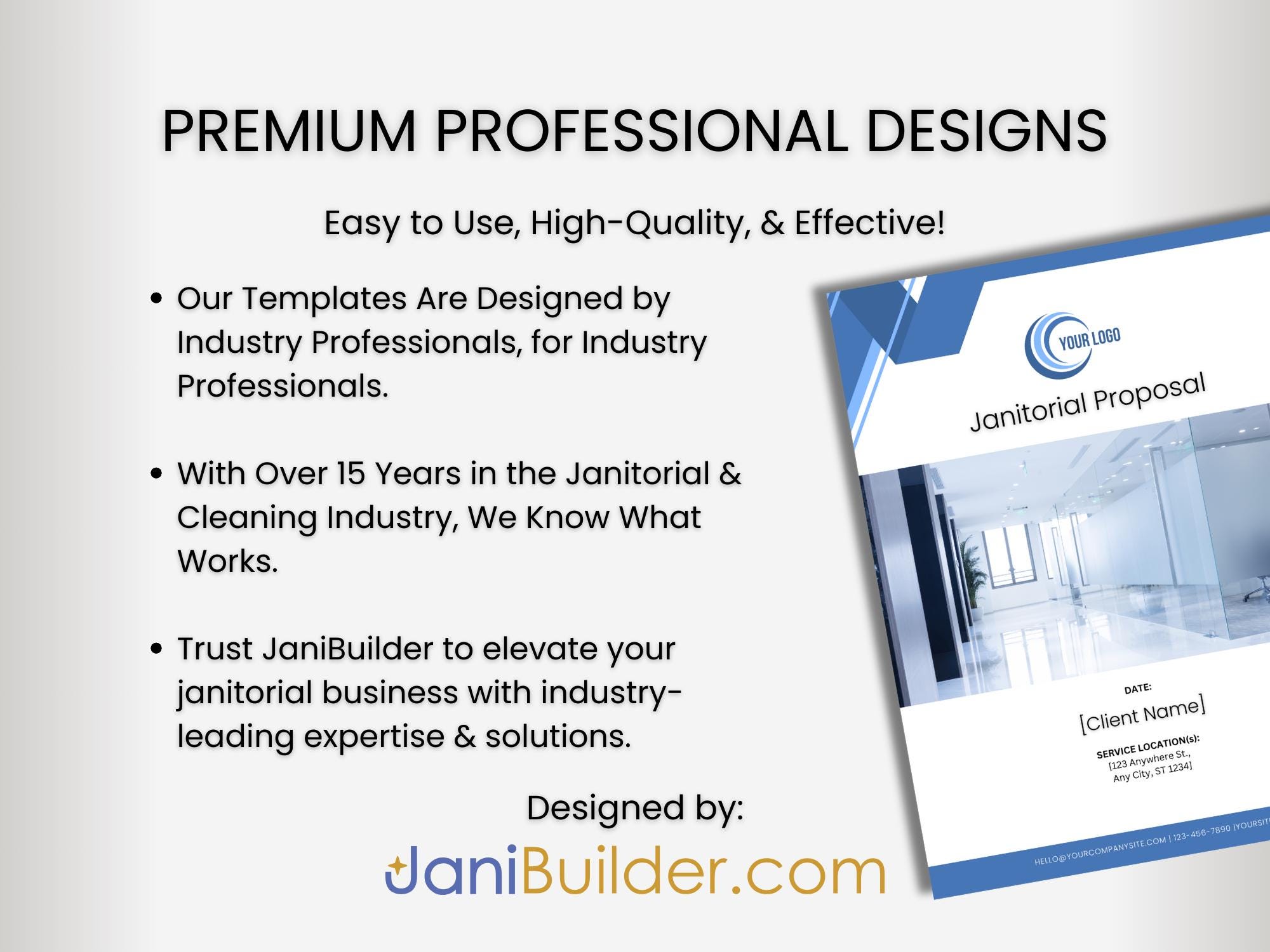 Janitorial Service Proposal Template: Commercial Cleaning Contract ...