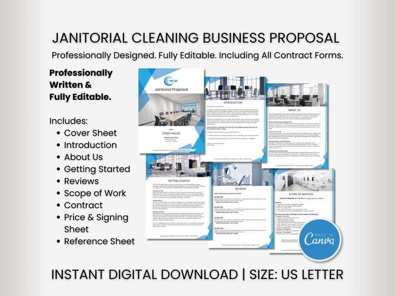 Janitorial Service Proposal Template: Commercial Cleaning Contract ...