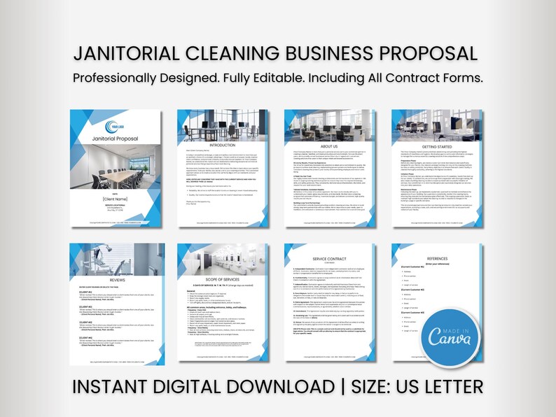 Janitorial Service Proposal Template: Commercial Cleaning Contract ...