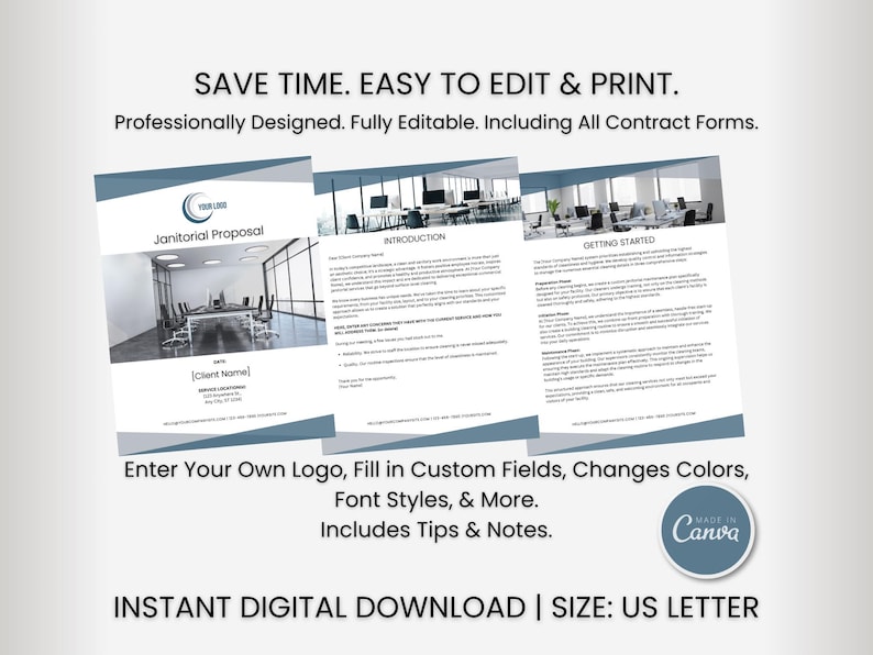 Janitorial Service Proposal Template: Commercial Cleaning Contract ...