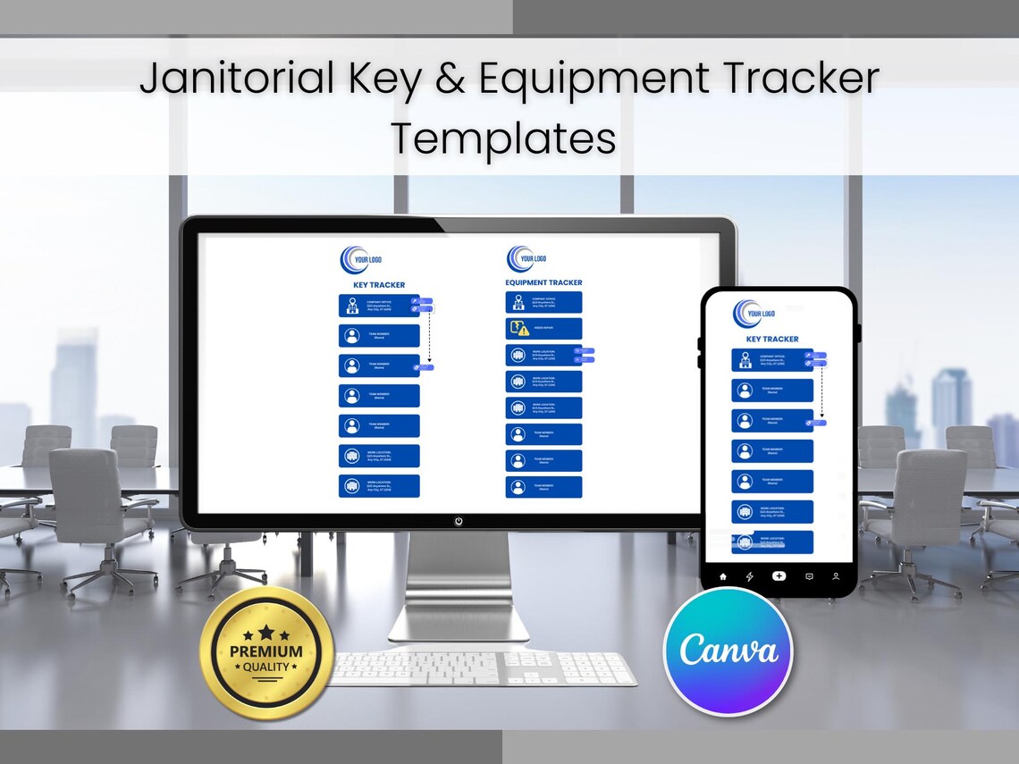 Janitorial Key & Equipment Tracker Templates (CANVA Whiteboard ...