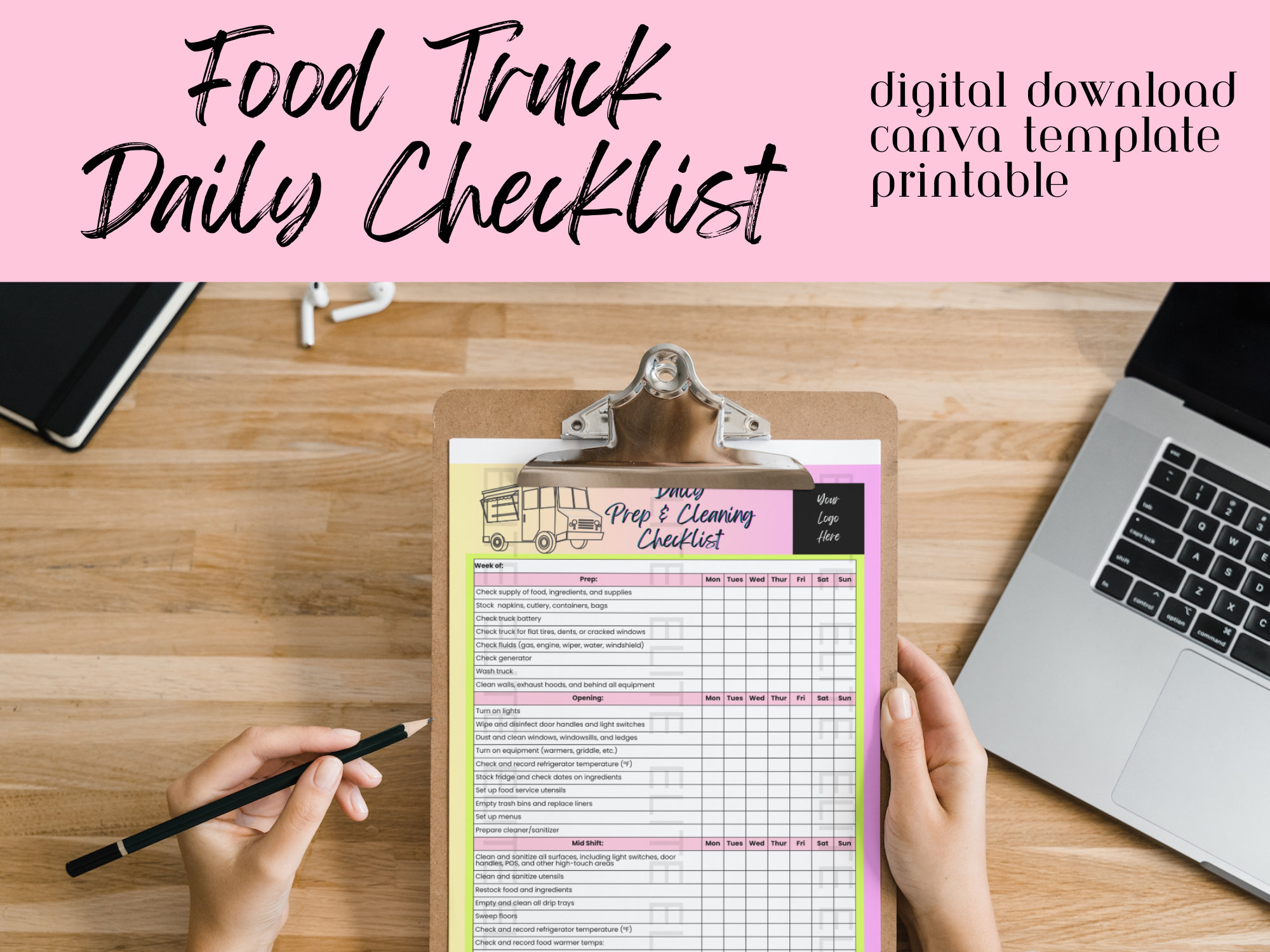 Food Truck | Food Trailer Daily Checklist | Opening Closing Chacklist ...