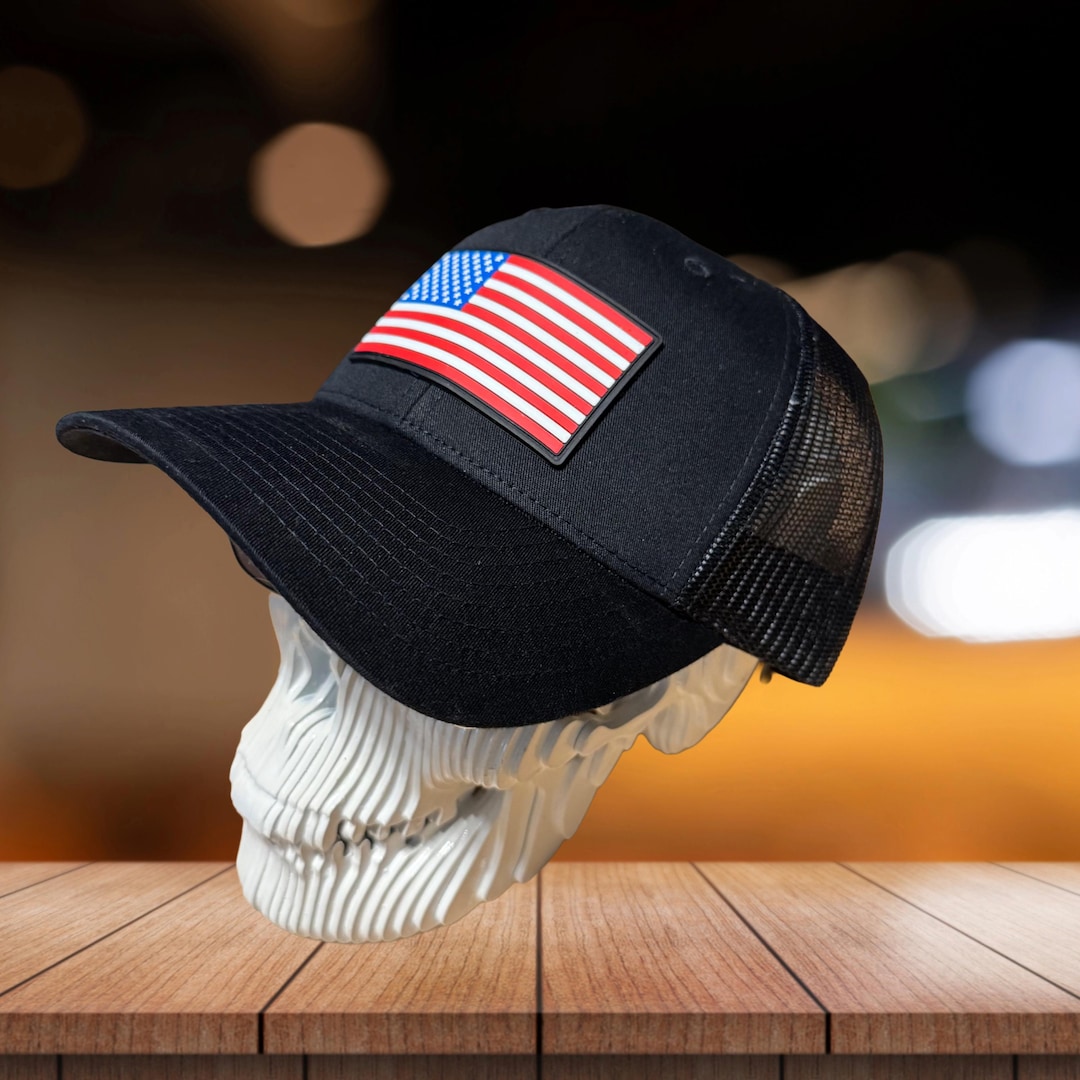 USA Flag Color Pvc Patch Richardson Patriotic Snapback Trucker Cap - Etsy