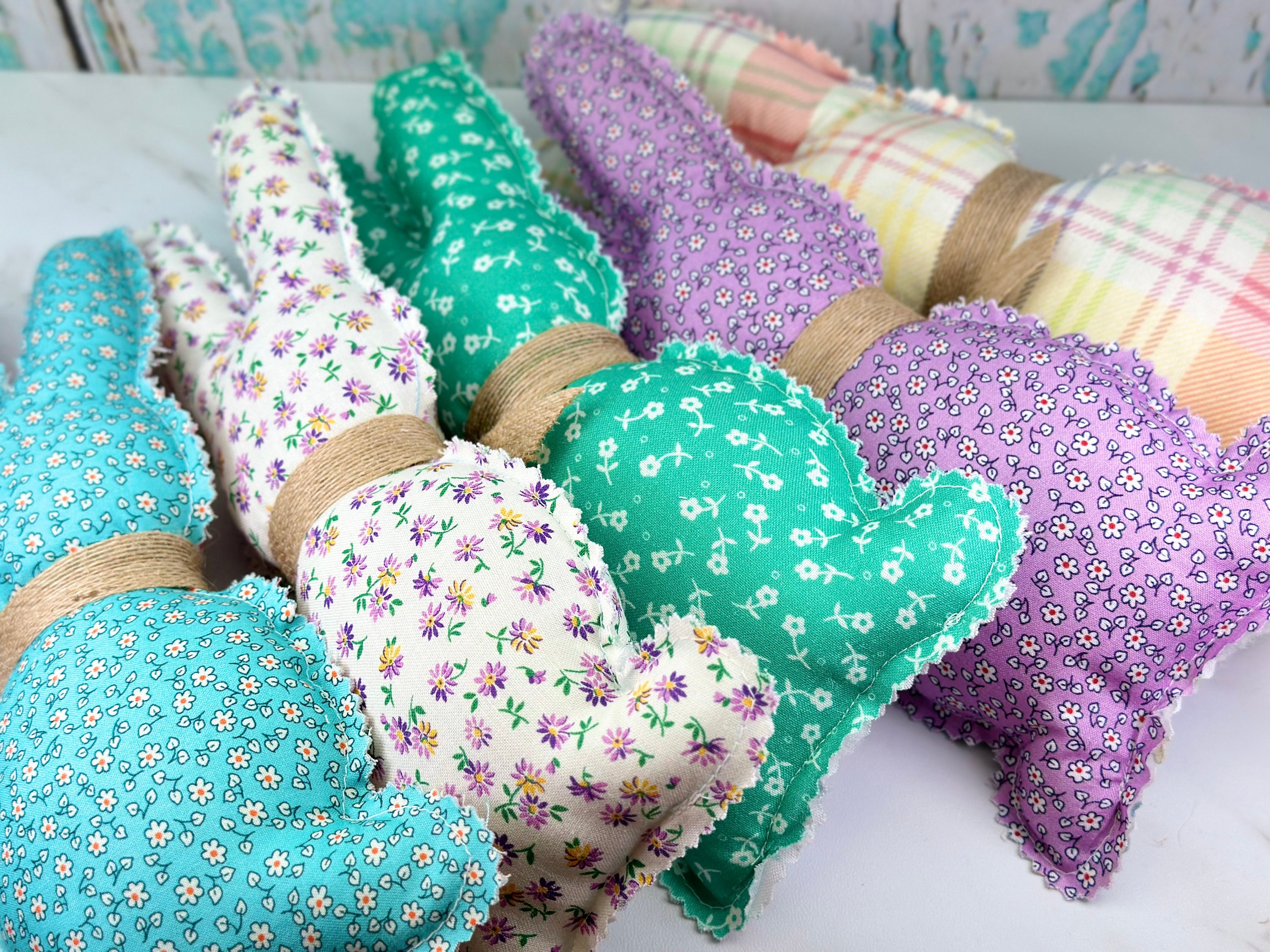 Fabric Easter Bunny Rabbit Using 1930s Flour & Feed Sack Reproduction ...