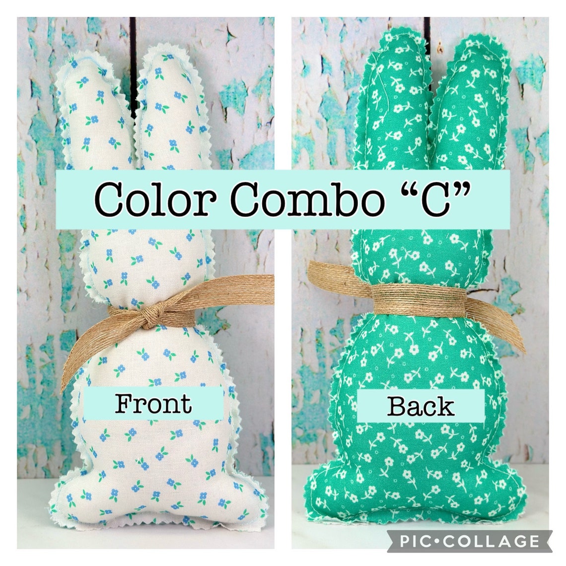 Fabric Easter Bunny Rabbit Using 1930s Flour & Feed Sack Reproduction ...