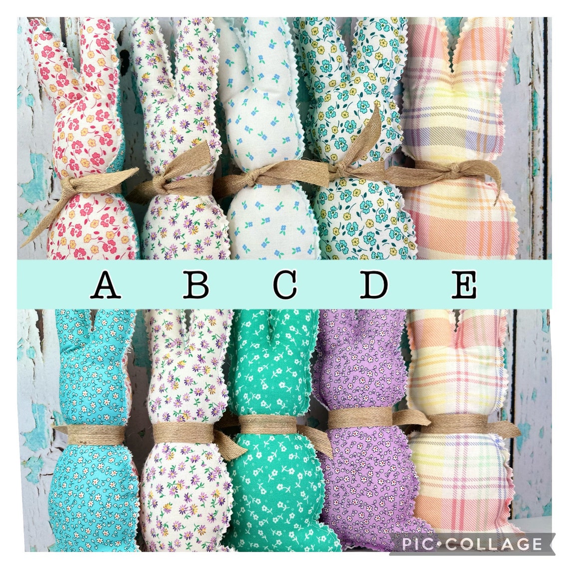 Fabric Easter Bunny Rabbit Using 1930s Flour & Feed Sack Reproduction ...