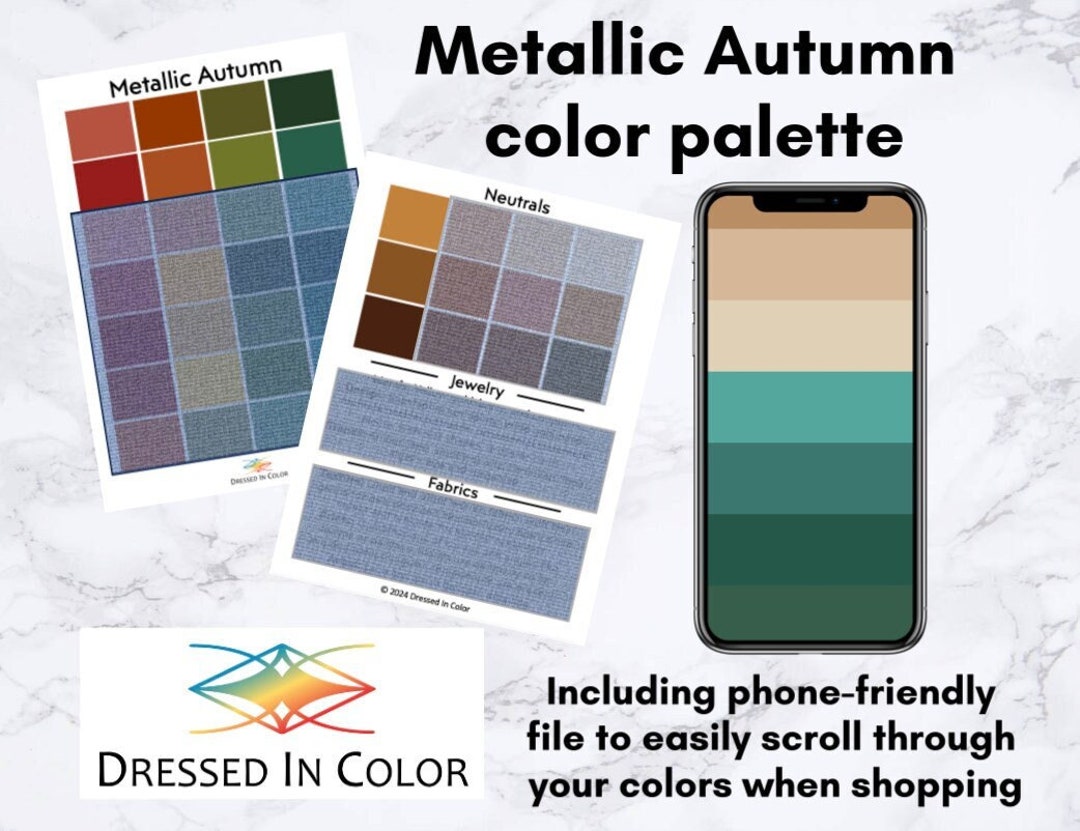 Metallic Autumn Palette - Digital - Etsy