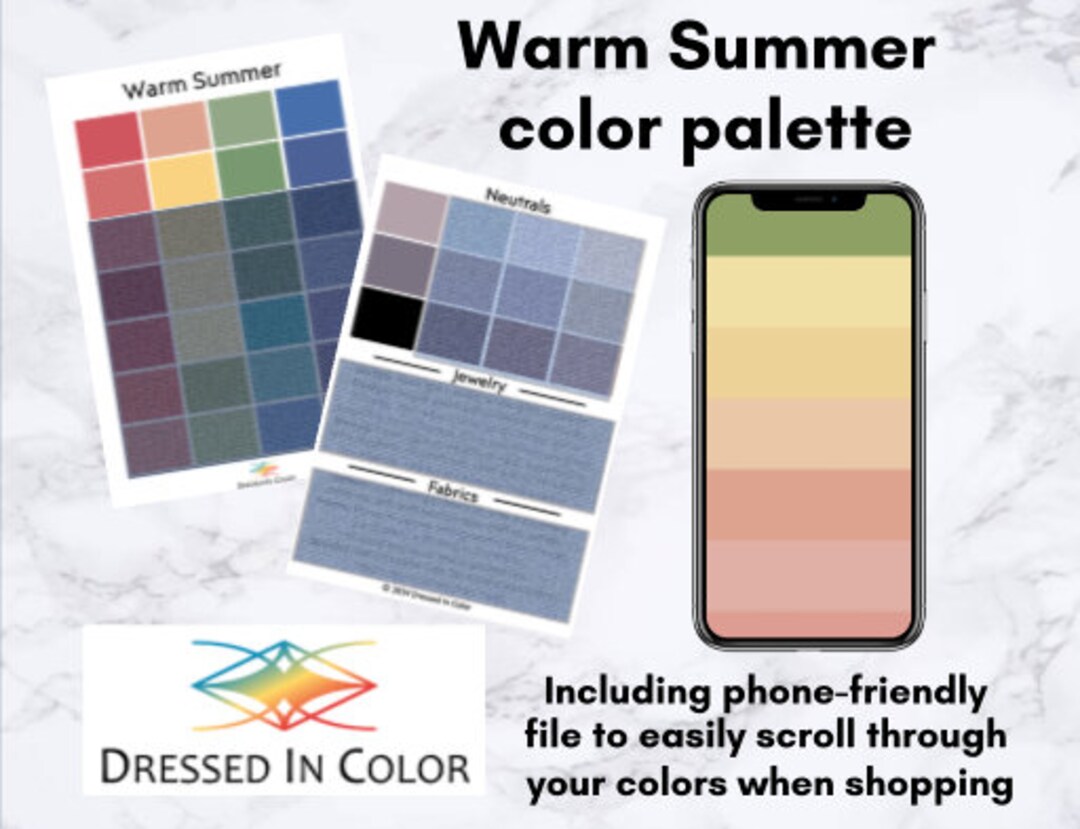Warm Summer Palette - Digital - Etsy
