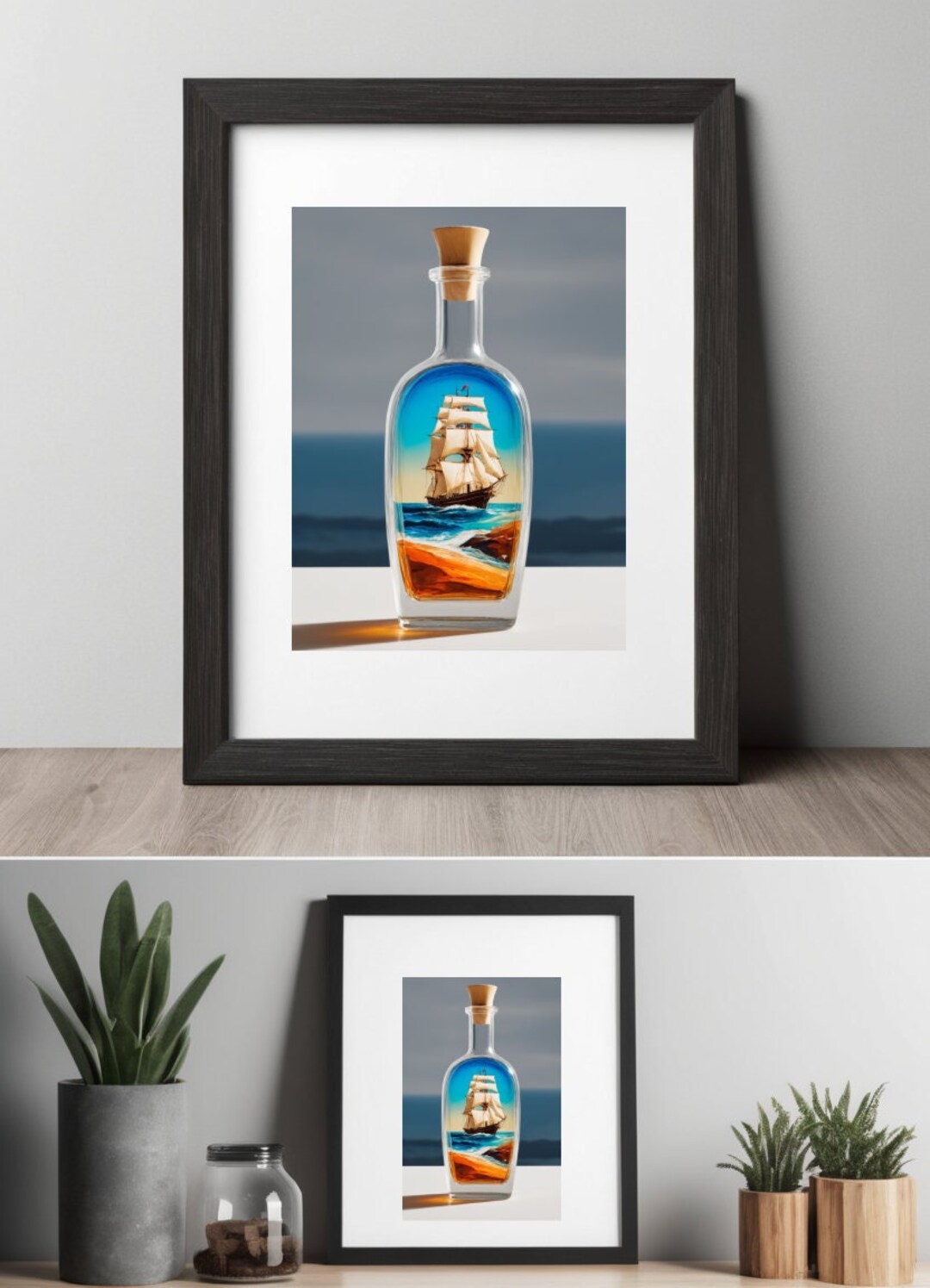 Coastal Dream: Printable Waterscape Wall Art, Scenic Horizon, Digital ...